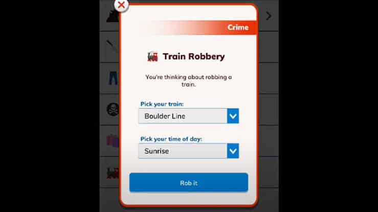 How to Rob a Train Bitlife