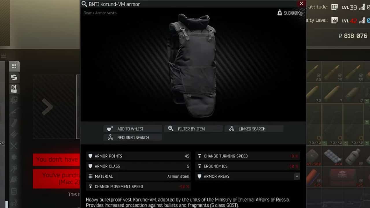 Escape From Tarkov: 7 Best Armor Pieces