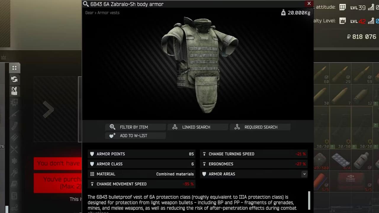 Escape From Tarkov: 7 Best Armor Pieces