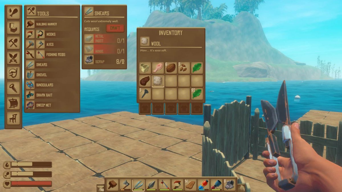 Raft: How to get Wool