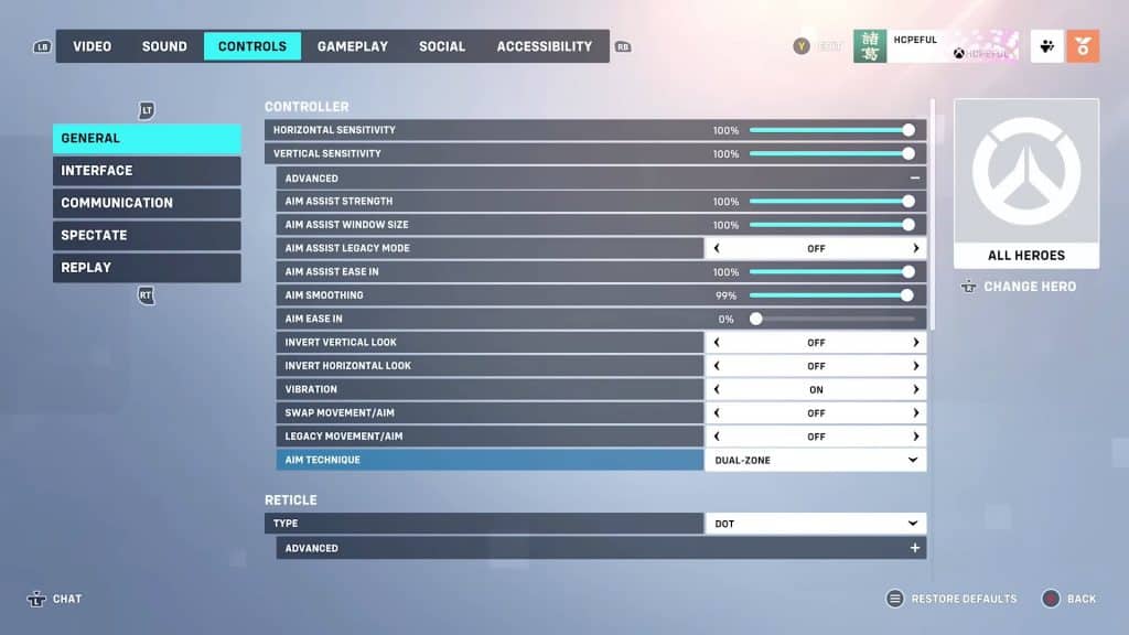 Overwatch 2 Best Controller Settings