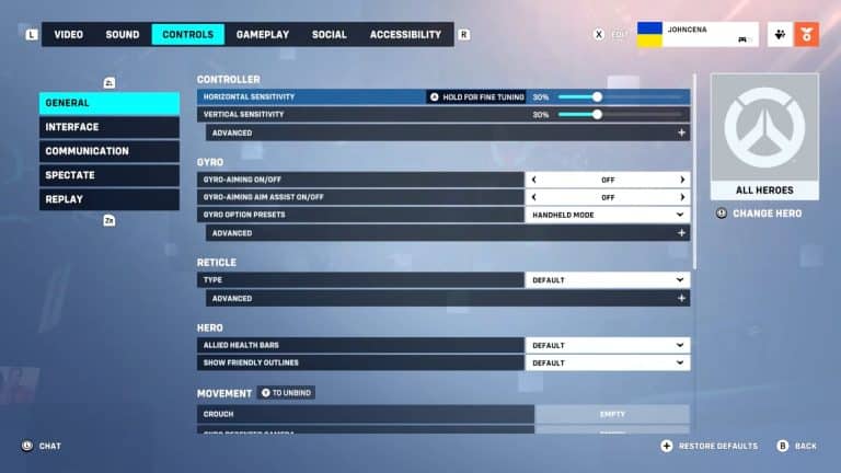 Overwatch 2 Best Controller Settings
