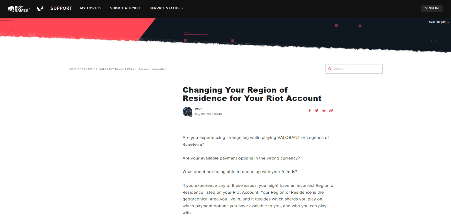 How to Change Region in Valorant