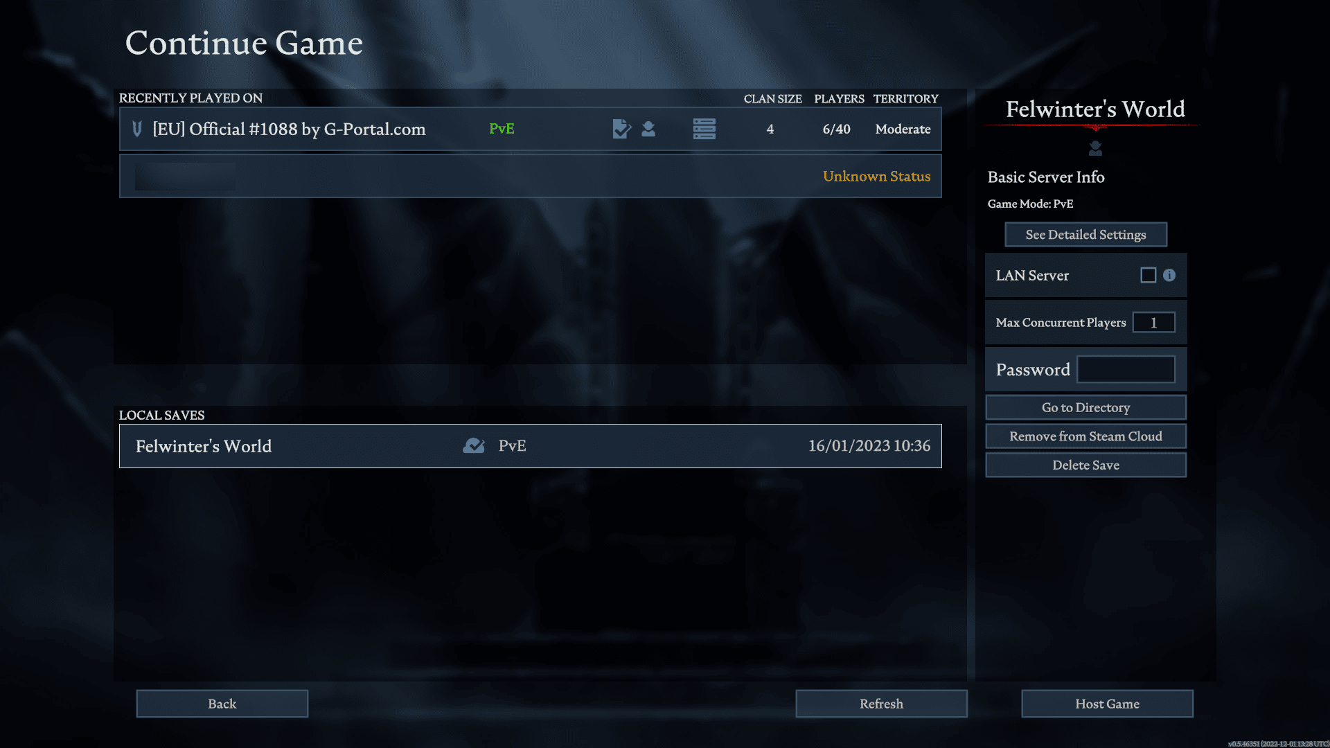 How To Delete Your Character In V Rising