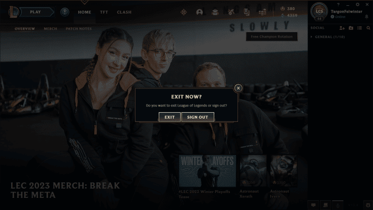 How to Log Out of League of Legends